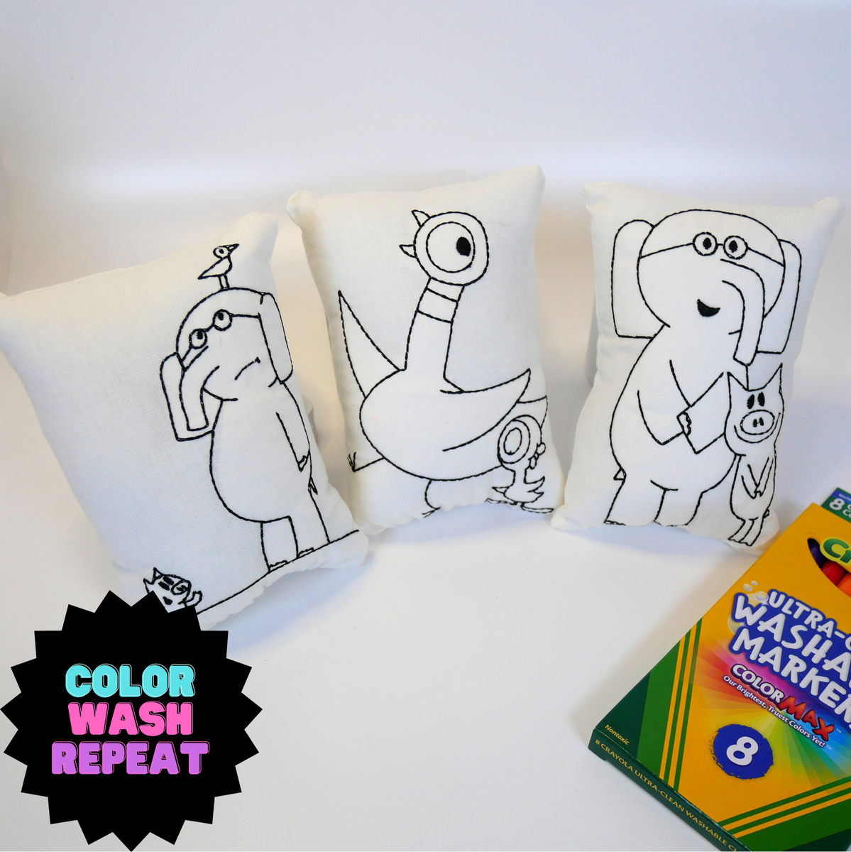 Elephant, Pig and Pigeon Doodle Dolls – Leluna Star