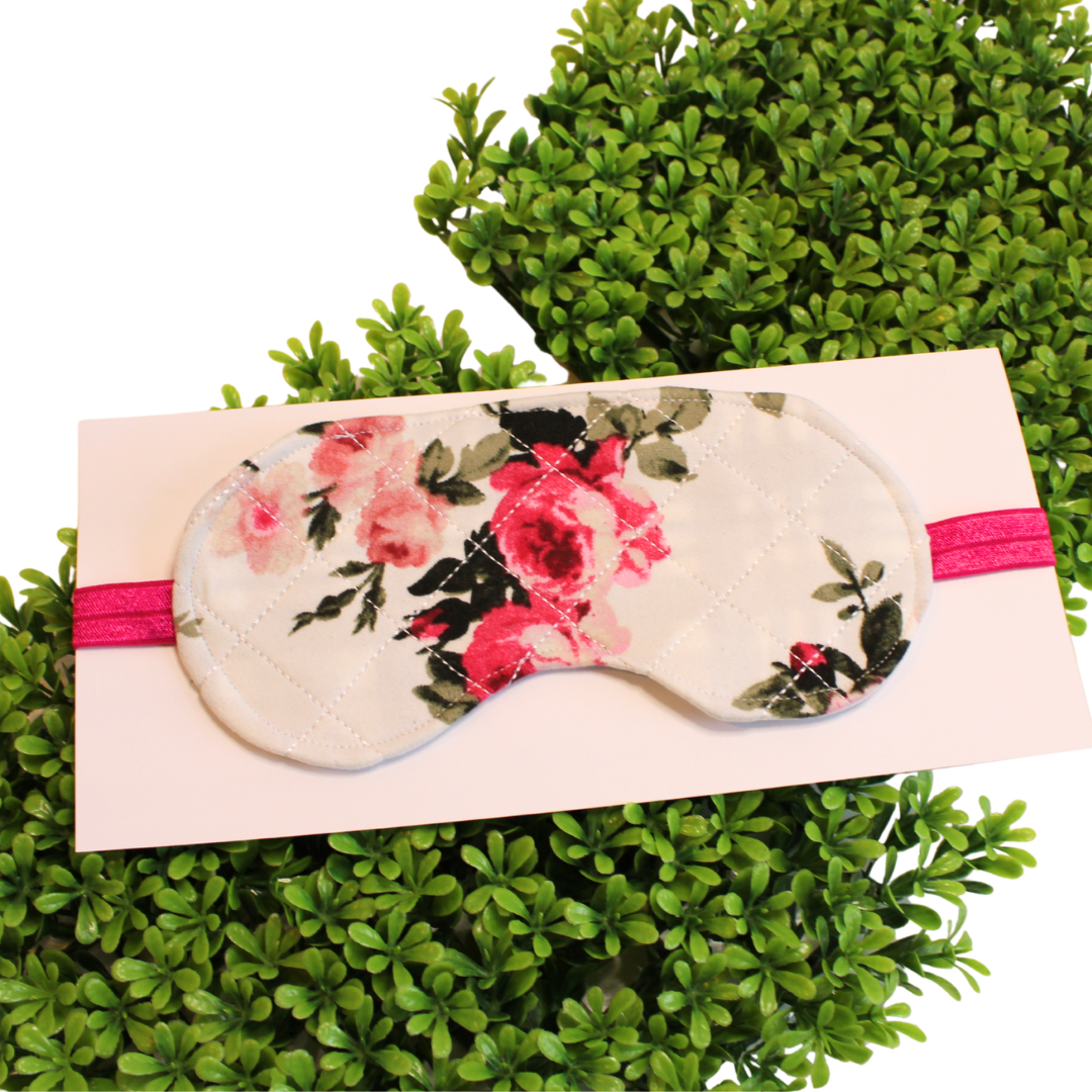 Sleep Mask - Quilted Roses – Leluna Star