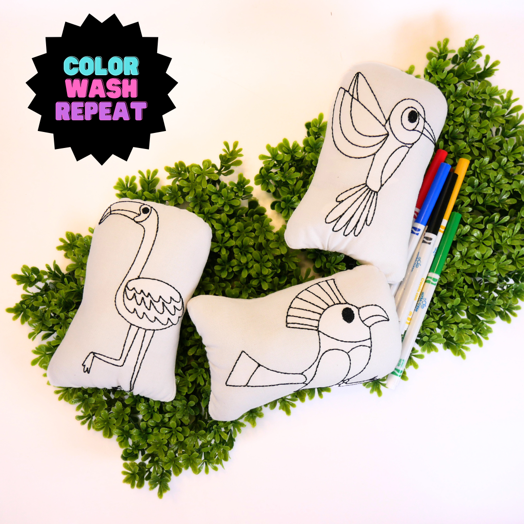 Tropical Birds Doodle Dolls – Leluna Star